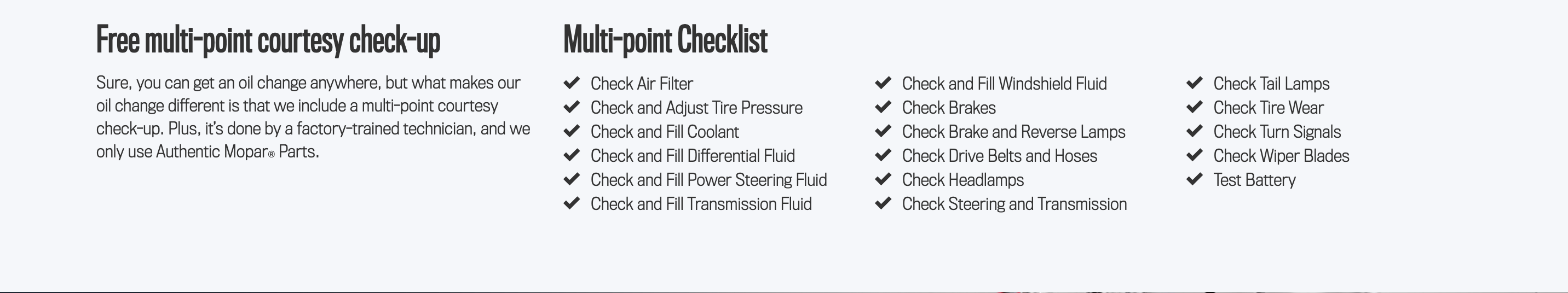 Mopar Express Service Lane - Serpa Chrysler